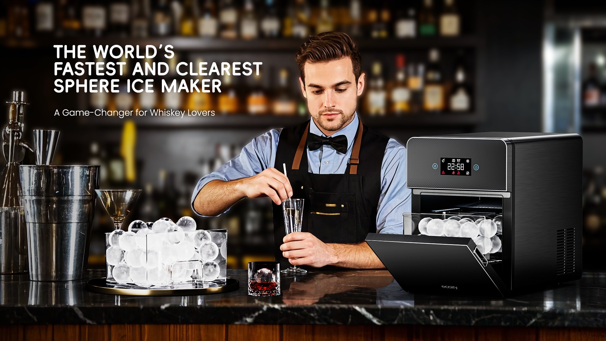 ecozy Launches the World’s Fastest and Clearest Sphere Ice Maker – A ...